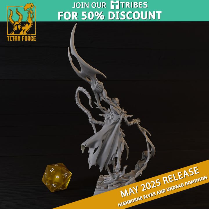 3D Printable Soul Shepard - Highborne Elves and Undead Dominion - Titan Forge Miniatures May ...